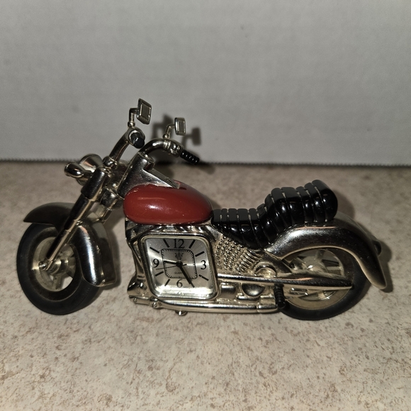 Timex | Other | Vintage Timex Collectible Miniclock Motorcycle Red And ...